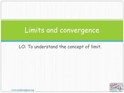 Limits and convergence by Maths Support Centre | TPT