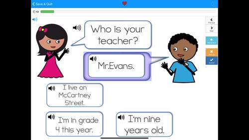 BUNDLE - Boom Cards™ Task Cards – Wh- Questions | Audio | 8 Sets - CanE