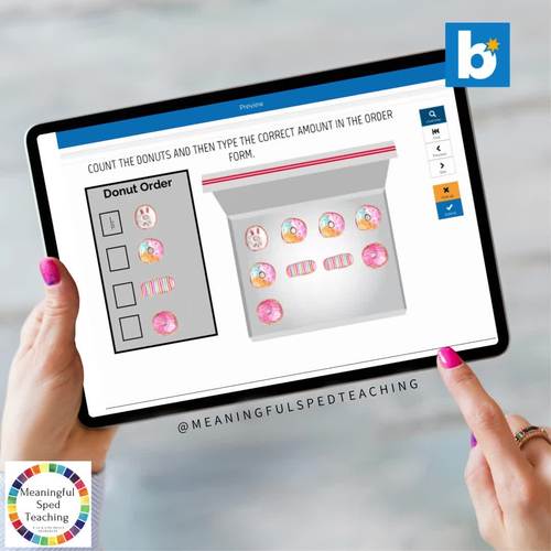 Spring Life Skills Math Counting Fill the Order Inventory Boom Cards™