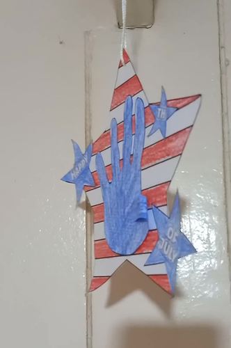 4th of July Activities American Flag Star Flag Craft Coloring Template ...