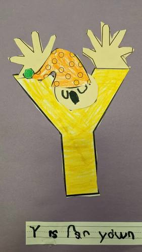 Letter Y Craft - Y is for Yawn Printable Alphabet Beginning Sound Activity