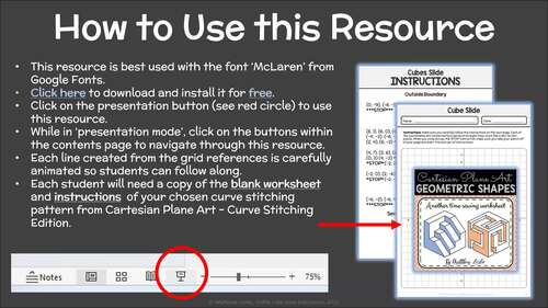 Cartesian Plane Art - Geometric Shapes Bundle by Griffin Education ...