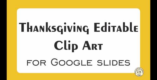 Thanksgiving Clipart for Google Slides™ | Movable Images | TPT