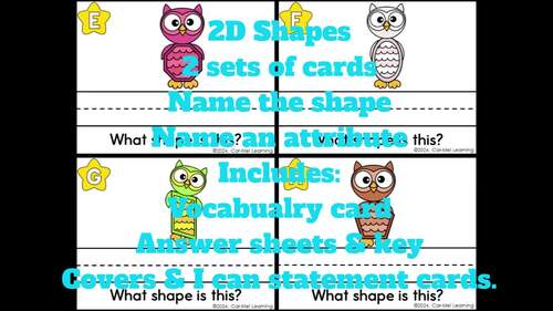 Geometry - 2D Shapes Task Cards - February Theme by Car-Mel Learning