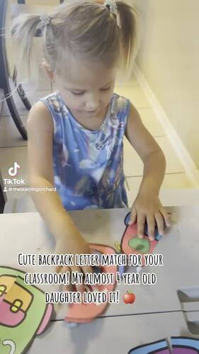 Back to School Alphabet Initial Letter Match for Fall Beginning Sound ...