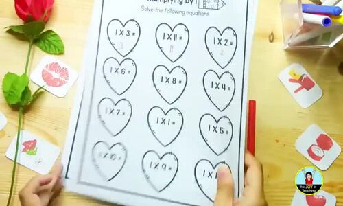 Valentine's Day Multiplication Worksheet by The Joy in Teaching | TPT