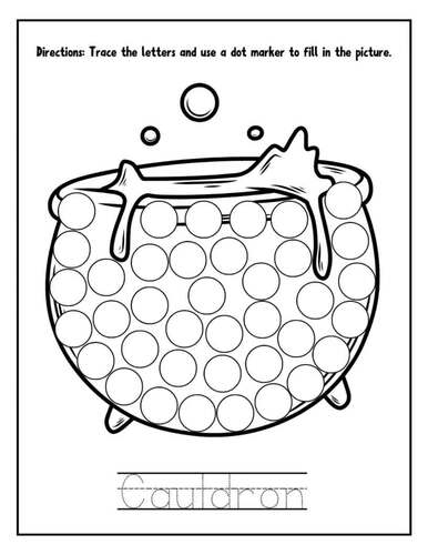 Halloween Dot Marker Worksheets by A Touch of Homeschooling | TPT