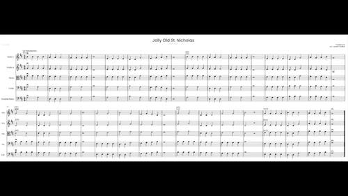 Jolly Old St Nicholas for Beginner String Orchestra - violin/viola ...