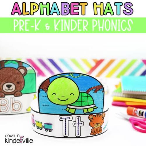 Alphabet Hats - Letter Crowns - Kindergarten Pre-K Phonics Sounds Back ...