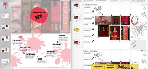 Color Red Art Doodle Mind Map by Teach Art History | TPT