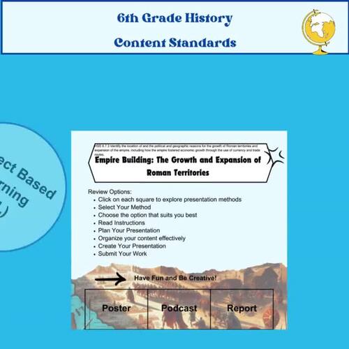 HSS 6.7.3: Growth and Expansion of Roman Territories PBL Choice Board