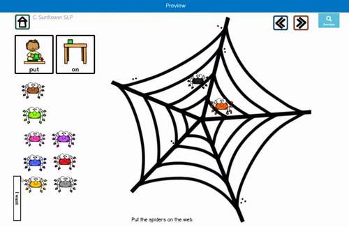 Halloween Core Vocabulary Word AAC Boom Cards for Speech Therapy