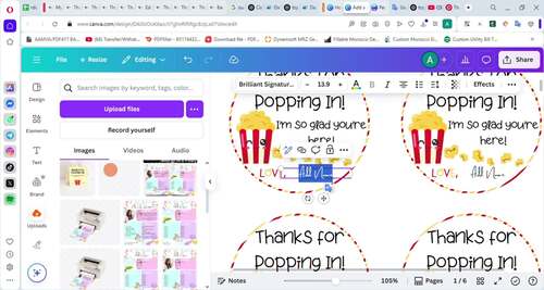 Thanks For Popping In Gift Tags | Popcorn Welcome Stickers For Back To ...