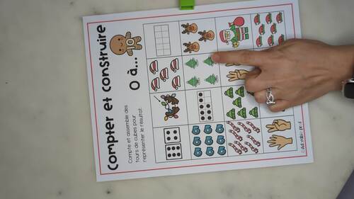 Compter et construire- Noël by Adorable Prof | TPT