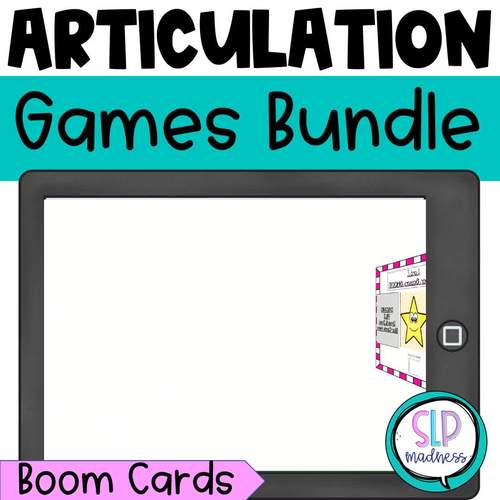 Speech Therapy Articulation Games Bundle l Articulation Boom Cards ...