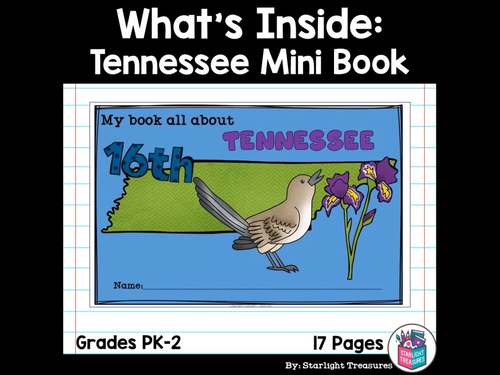 Tennessee Mini Book for Early Readers - A State Study by Starlight ...