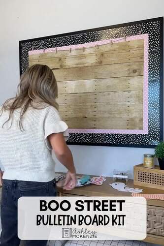 Boo Street Halloween Door Decor October Bulletin Board Haunted House ...