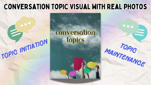 Conversation Topic Visual Choice Board & Question Overlay | TPT