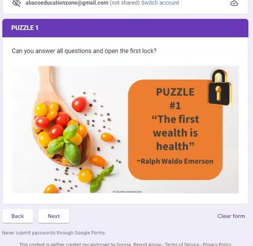 Nutrients Escape Room by Abaco Education Zone | TPT