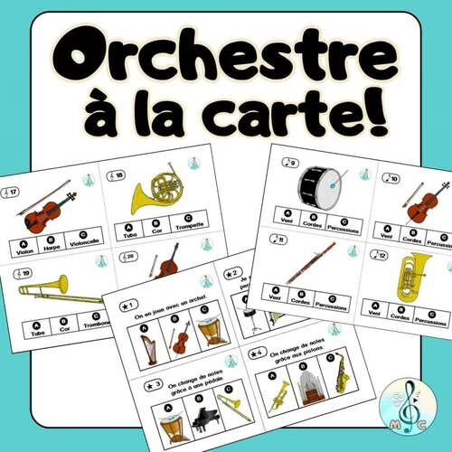 Orchestre à la carte! (60 cartes à tâches progressives pour le primaire)
