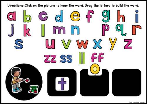 Digital Double Final Consonants Word Work Boom Cards™️ for Distance ...