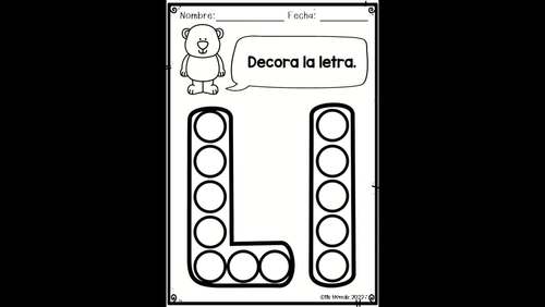 Hoja De Trabajo De La Letra Ll