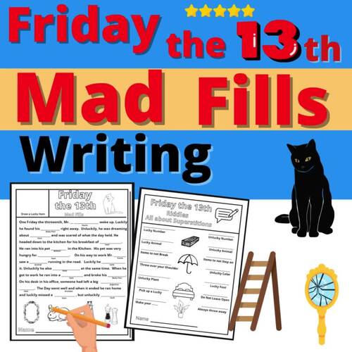 Friday the 13th Mad Fills Riddles Writing Prompt Activity No Prep Fun Day
