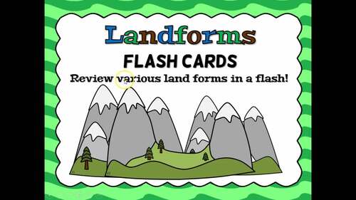 Landforms Powerpoint Flash Card Set by Teacher Gameroom | TPT