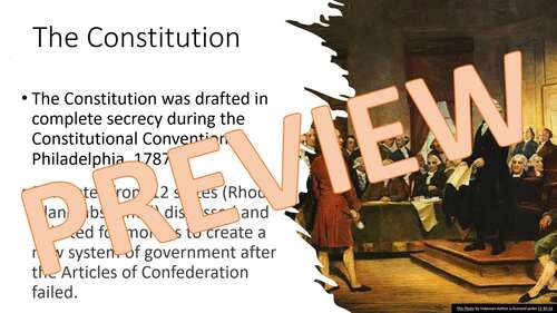 Outline Structure of the Constitution PowerPoint and Cloze Notes