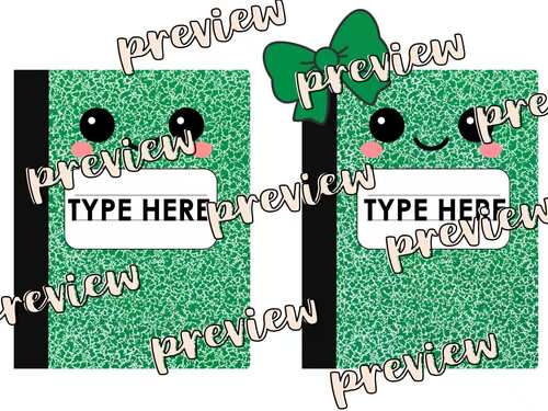 Editable Composition Notebook Classroom Decor Bulletin Board by Anh Huynh