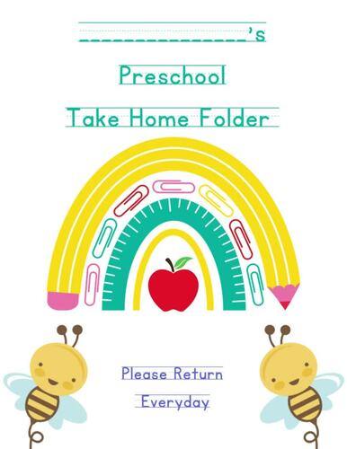 Take Home Folder Covers by Early Learning Amazing | TPT