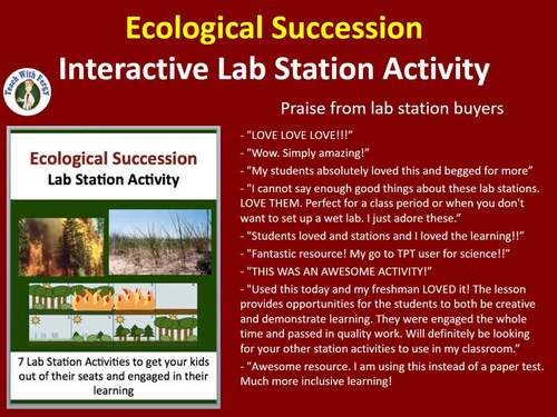 Ecological Succession - Primary and Secondary - 7 Engaging Lab Stations