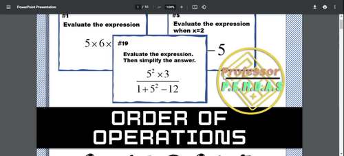 Order of Operations Task Cards by Professor PEMDAS | TPT