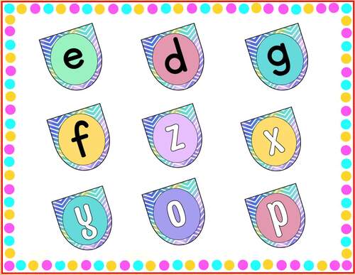 Printable Colorful Chevron Classroom Bunting Banners, Bunting Banners