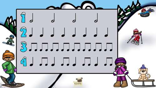 Lapland Winter Fun Rhythm Play Along, Music Flash Cards, Steady Beat ...
