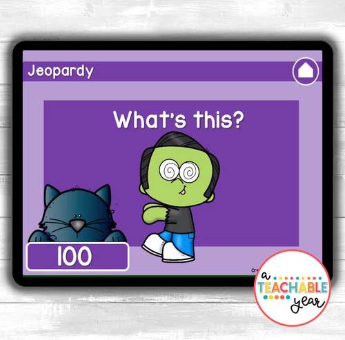 Halloween Jeopardy Language Game | BOOM Cards™ by A Teachable Year