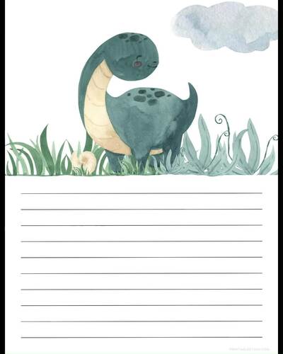 Dinosaur Writing Paper | Dino Stationery | Bookmarks | Research Writing ...