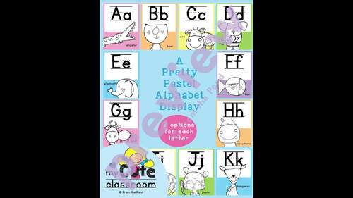 Pastel Alphabet Posters by From the Pond | TPT