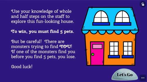 Rooms of the House: Whole and Half Steps on the Staff by Music Mentory