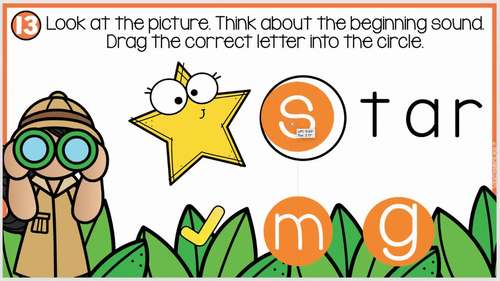 Google Slides | Beginning Sounds for Google Classroom & Distance Learning