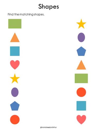 Alphabet Numbers Shapes Colors Worksheets for Preschool, Kindergarten ...