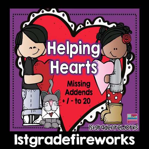 Helping Hearts..Addition/Subtraction TASK CARDS by 1stgradefireworks