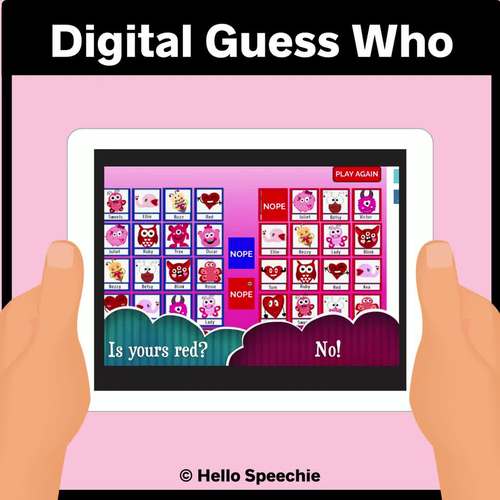 BOOM™ Digital Guess Who Valentine's Day by Hello Speechie | TPT