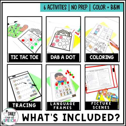 Language Activities For Speech Therapy | No Prep Apples by Daily Cup of ...