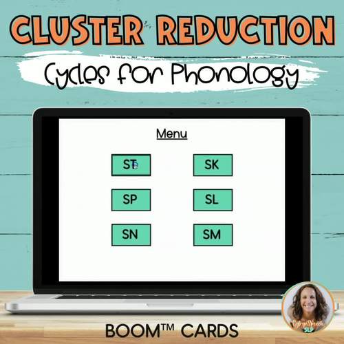 S Clusters Cycles Approach Boom Cards™ Cluster Reduction for Speech Therapy