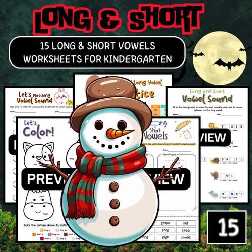 15 Long & Short Vowels Worksheets for Kindergarten - Fun, Easy Learning