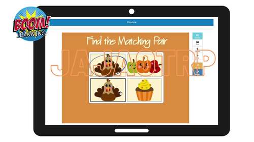 Thanksgiving Matching - Boom Cards Distance Learning by jajaotrp