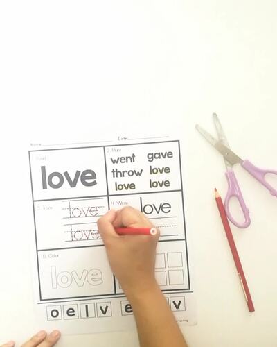 Action Words Sight Words Worksheet by The Joy in Teaching | TPT