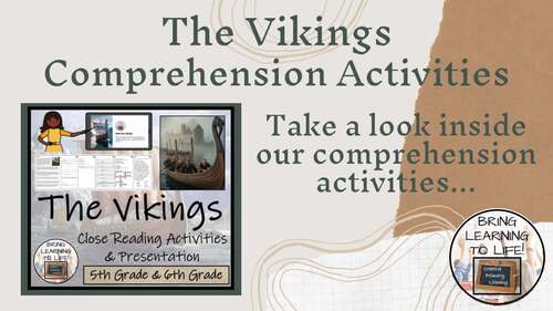 The Vikings Close Reading Comprehension Activities | 5th Grade & 6th Grade