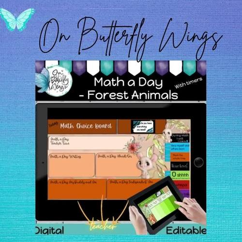 Digital Math Rotations with Timers Forest Animals by On Butterfly Wings